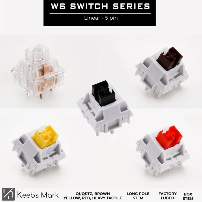 Jual Wuque Studio WS Switch Quartz Brown Yellow Red Heavy Tactile Keyboard - Brown, Stock ...