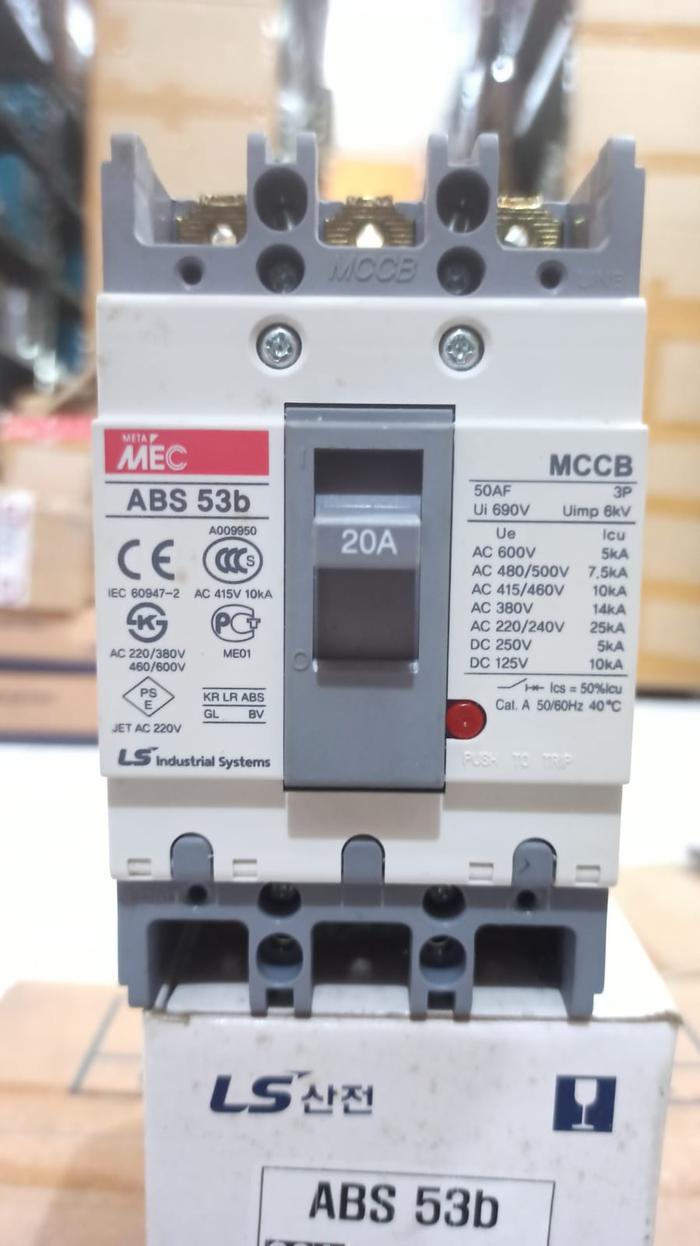 Jual MCCB LS ABS 33B dan 53B 5A sampai 20A Metamec dan 203B 125A - ABS 53B 20A - Kota Surabaya ...