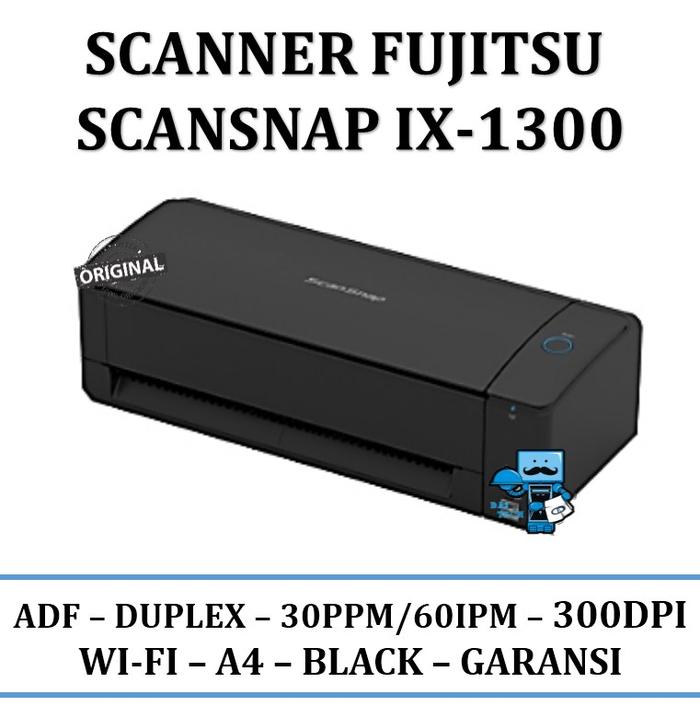 Promo Scanner Fujitsu Scansnap iX-1300 Black - Garansi Resmi Cicil 0% 3x - Jakarta Pusat - Das ...
