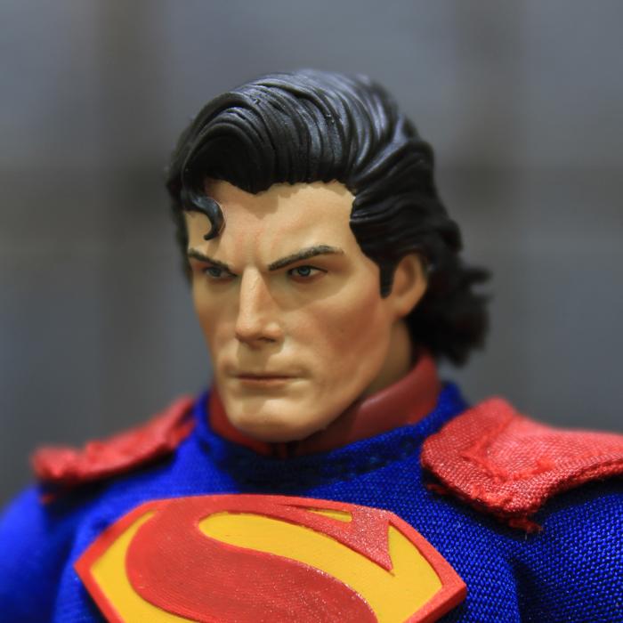 Jual 1/12 Custom DC Mezco Superman Black Long Hair Multiverse Head ...