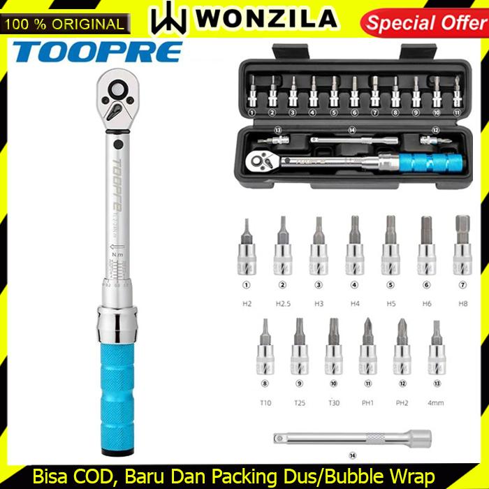 Jual Toopre Kunci Torsi 2-14 Nm Sepeda Torque Wrench Toolset Konci Momen - Kab. Tangerang ...