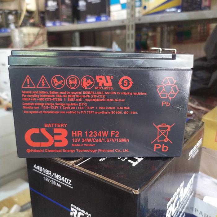 Jual battery vrla /kering csb HR 1234W F2 ( 12v 9ah) ups Vietnam ...