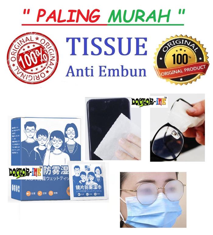Jual Tisu Lap Lensa kacamata Tissue Anti Embun Tisue Anti Fog Wipes ...