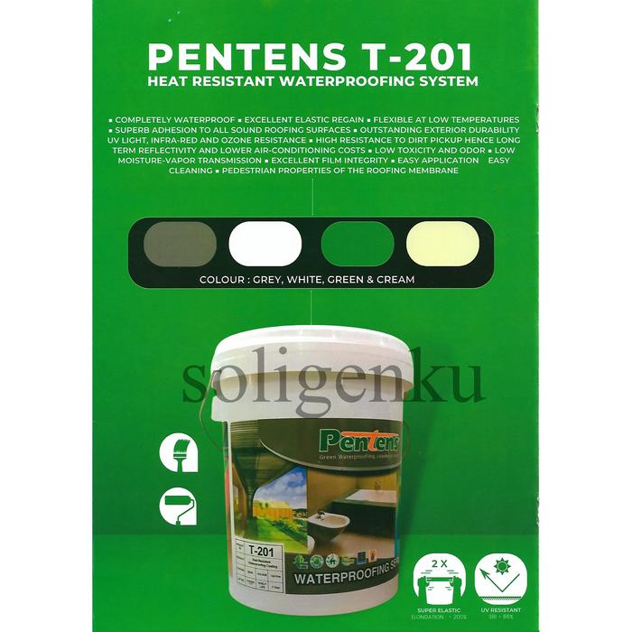 Jual PENTENS 20kg T-201 UV Resistant Acrylic Waterproofing Coating - Jakarta Utara - SoligenKu ...