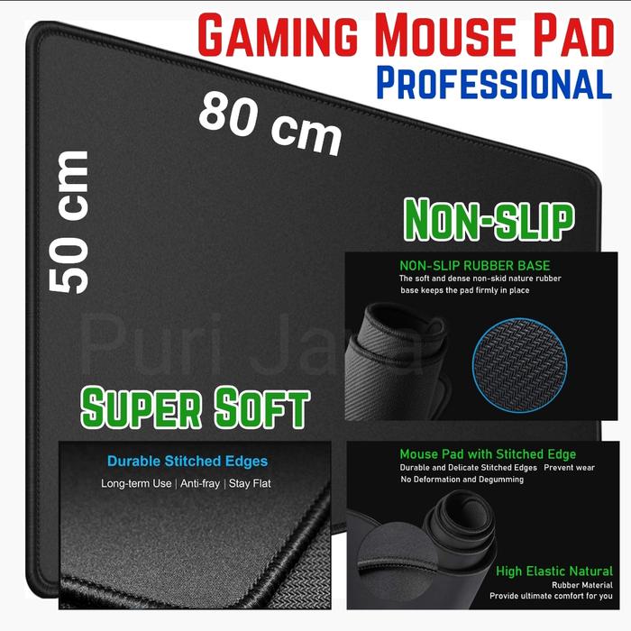 Jual 90x40 cm 80x50 Mouse Pad XL Polos Besar Hitam Gaming Mousepad 90 ...