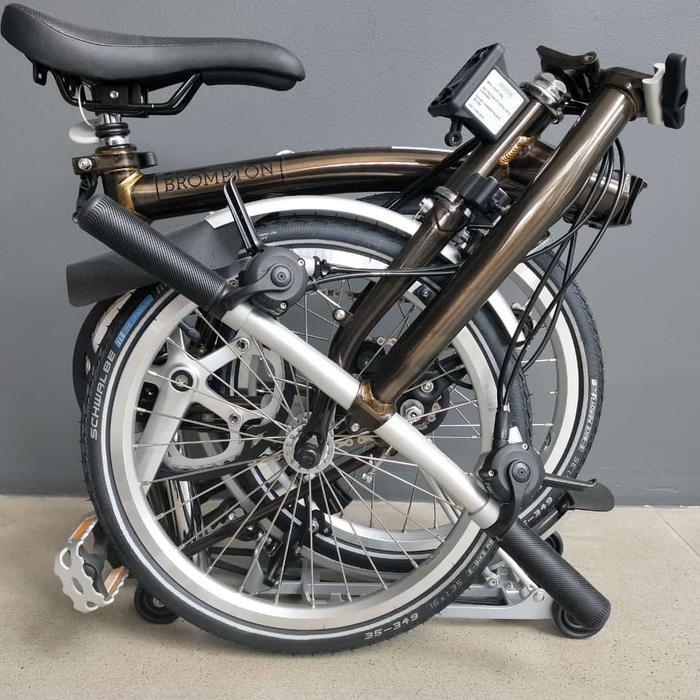Jual Brompton C Line Explore Low Rise With Rear Rack Black Lacquer ...