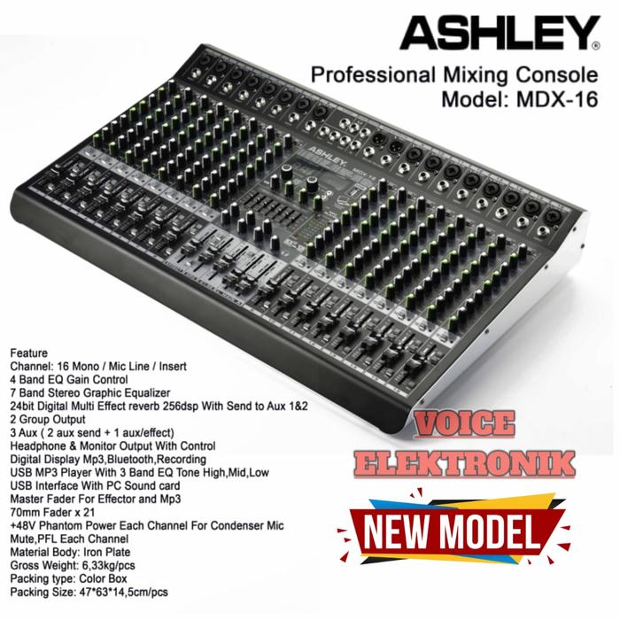 Jual Mixer Ashley MDX 16 Original Bluetooth 16 channel new - Jakarta ...
