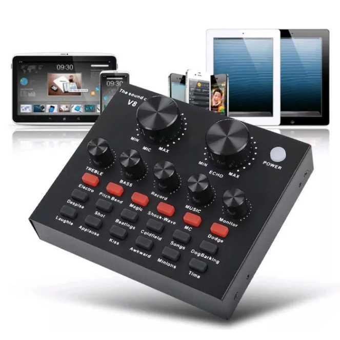 Jual Mixer USB External Sound Card Bluetooth Amplifier Live Broadcast ...