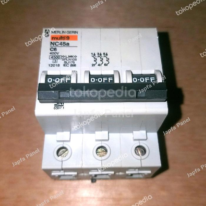 Jual MCB Merlin Gerin Multi9 NC45a 3 Phase C6 6A 4.5kA Original - Jakarta Pusat - Japfa Panel ...