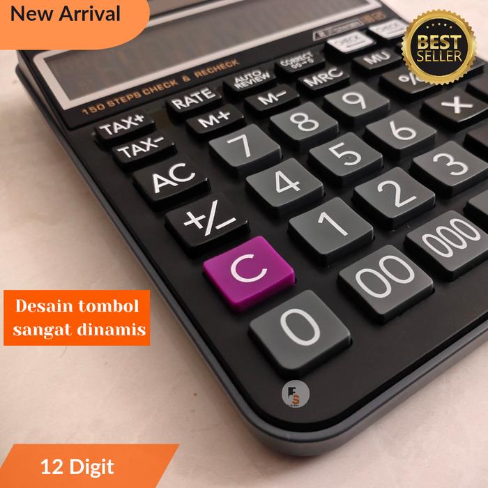 Jual Kalkulator Dagang Besar 12 Digit Dj 120D Plus Big Display Chek ...