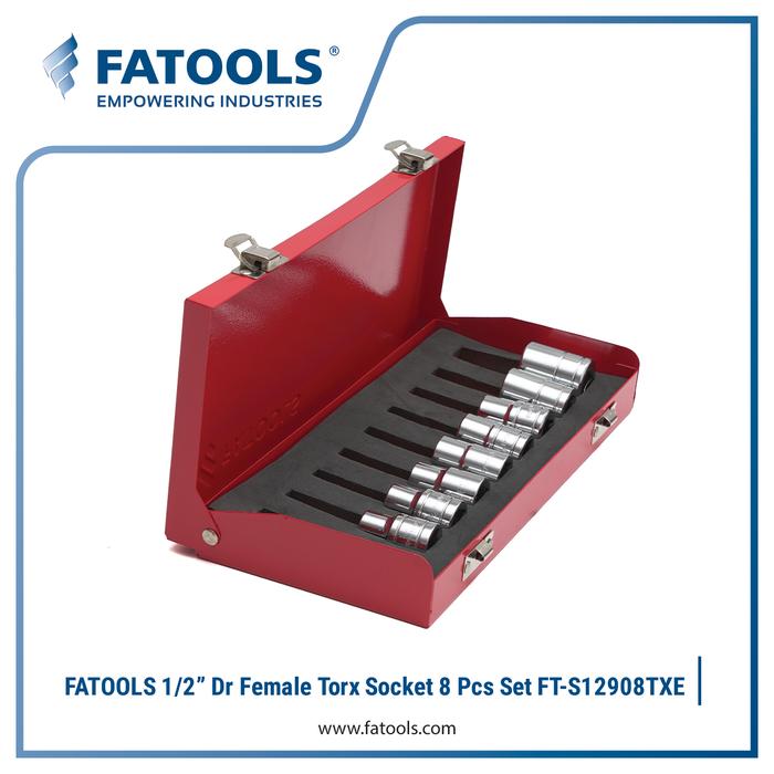 Jual FATOOLS S12908TXE 1/2" Dr Female Torx Socket Set 8 Pcs Kunci Sock ...