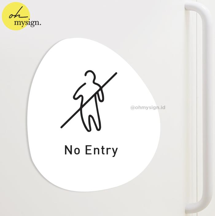 Jual Tulisan No Entry Sign Board Akrilik Tempel Dinding Papan Acrylic ...