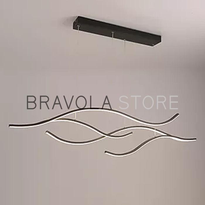 Jual Lampu gantung minimalis modern wave dekorasi ruang tamu 4 baris ...