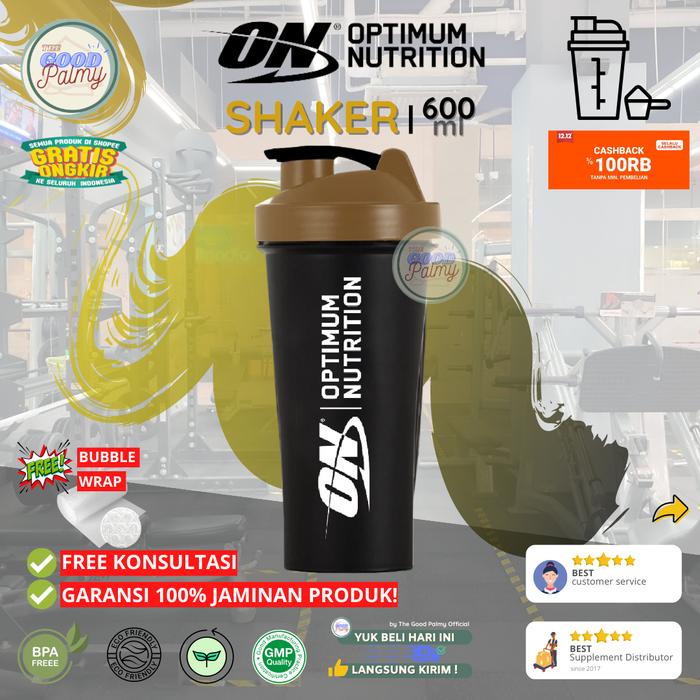 Jual ON Optimum Nutrition Shaker 600 ML 600ML BOTOL MINUM GYM SPORT ...