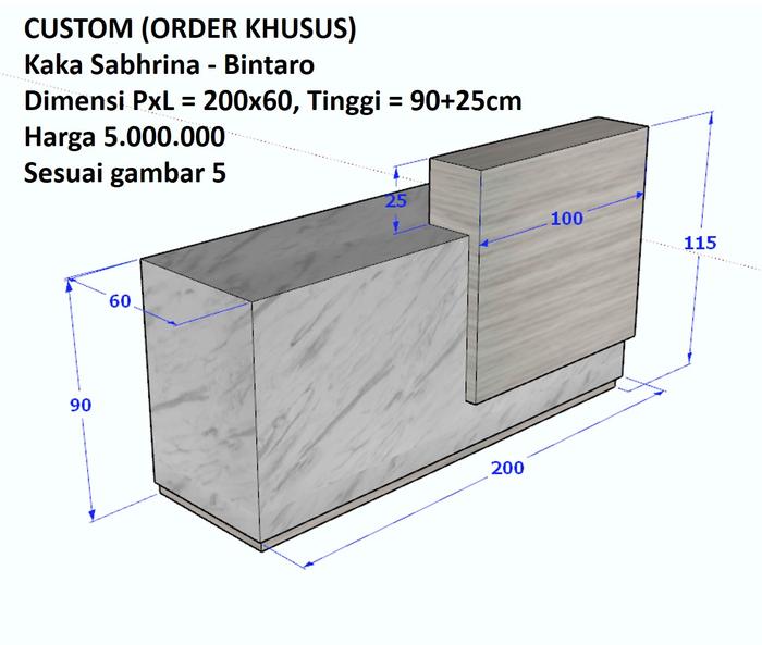 Jual Meja Receptionist Meja Resepsionis Kasir Executive Style High ...