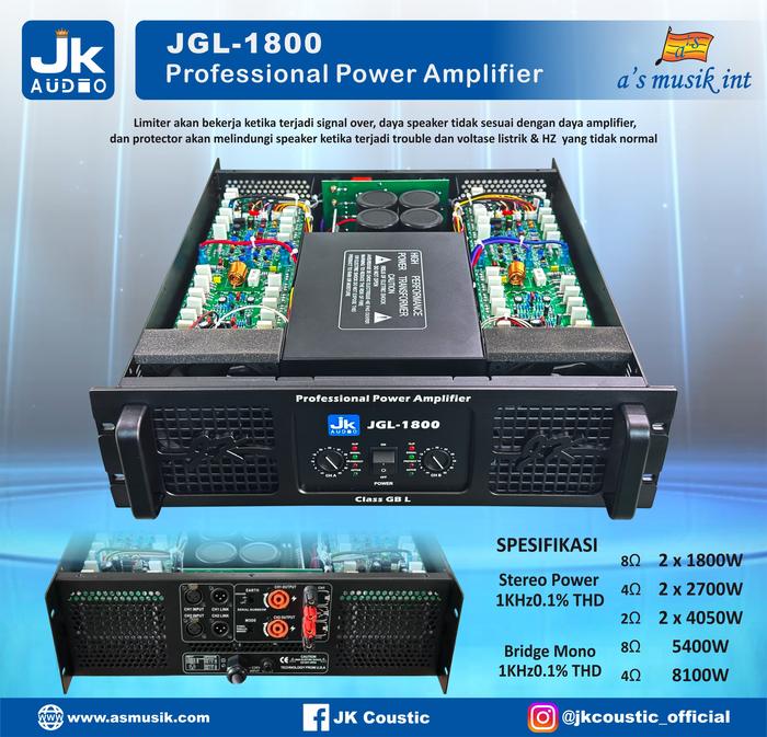 Jual Power JGL 1800 JK Audio Power Amplifier - Jakarta Utara - JK ...