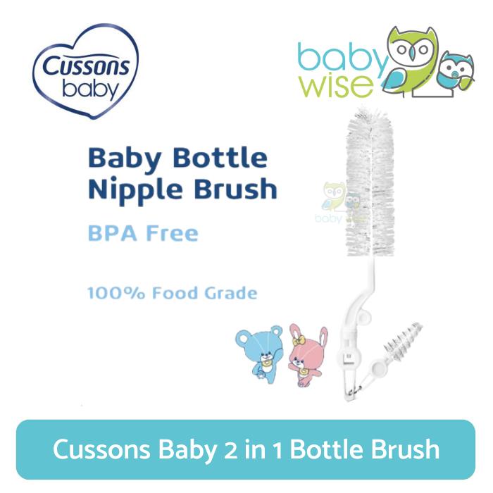 Jual Cussons Baby 2 in 1 Bottle Brush - Sikat Botol Bayi - White - Kota ...