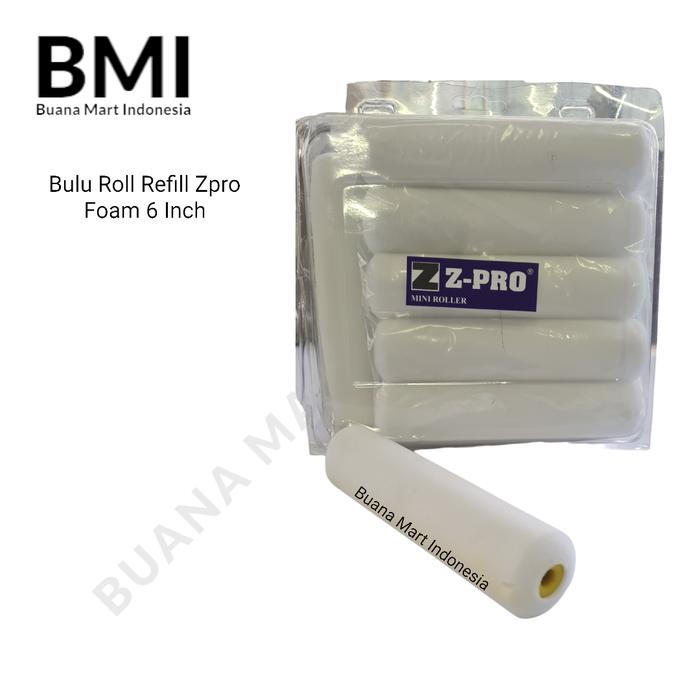 Jual Bulu Roll Z-Pro FOAM Busa 6 Inch | Refill Isi Ulang Kuas Cat Roll ...