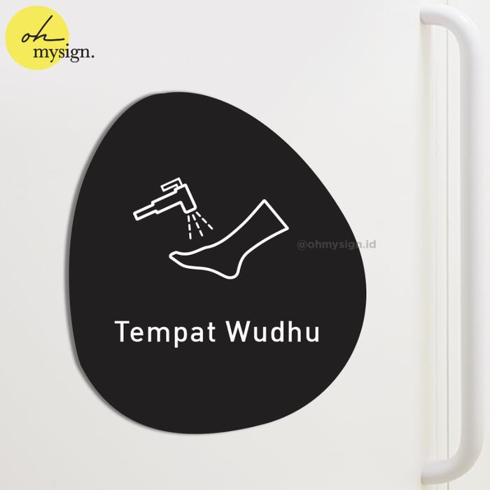 Jual Tulisan Tempat Wudhu Sign Board Akrilik Tempel Dinding Papan ...