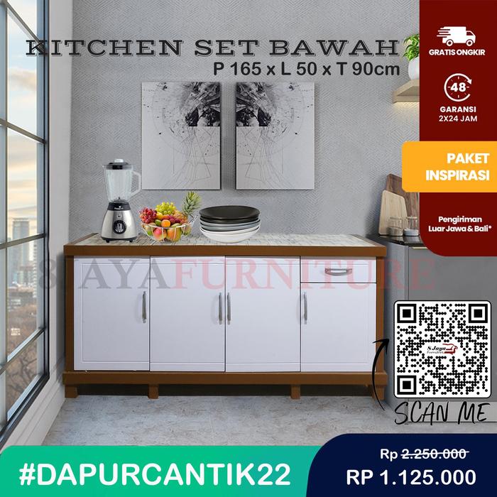Jual Rak Sayur Magic Com Meja Dapur Minimalis 4 Pintu Kayu Cat Duko ...