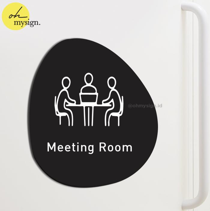 Jual Tulisan Meeting Room Sign Board Akrilik Tempel Dinding Papan ...