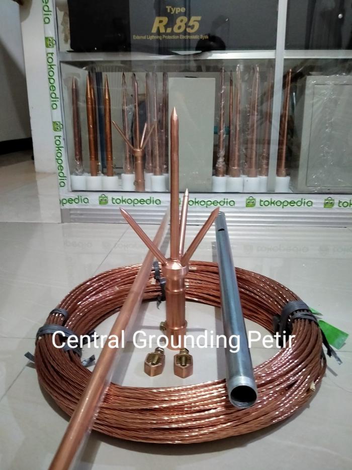 Jual Penangkal Petir 1 Tombak Trisula +Rod Full Tembaga +25 Mtr Kabel ...