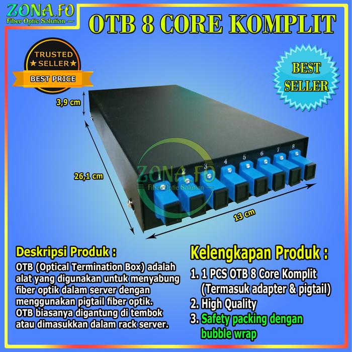 Promo OTB 8 CORE SC UPC SINGLE MODE / ODF FTTH / FIBER OPTIC TERMINAL ...