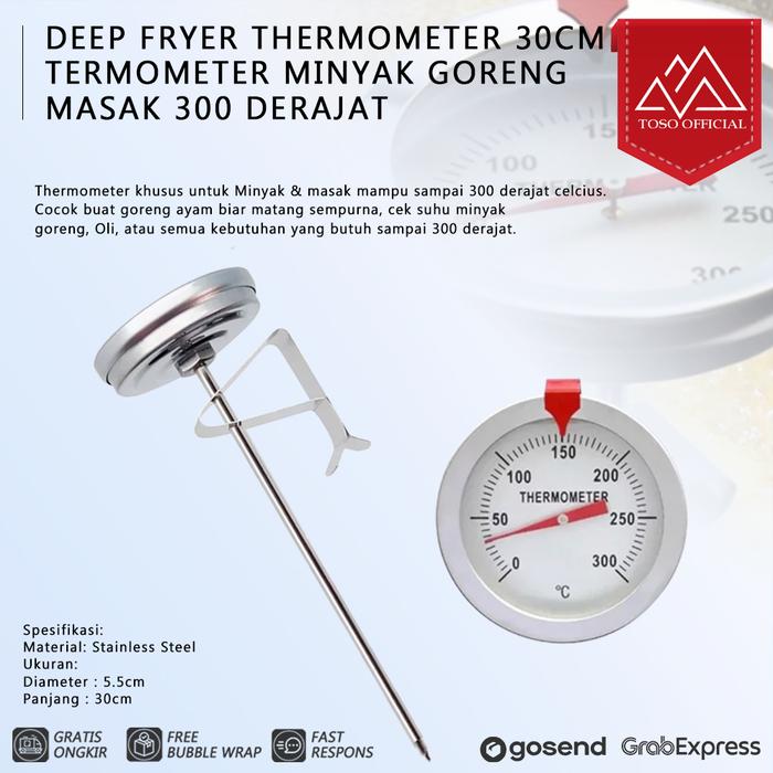 Jual Deep Fryer Thermometer 30cm Termometer Minyak Goreng Masak 300 ...