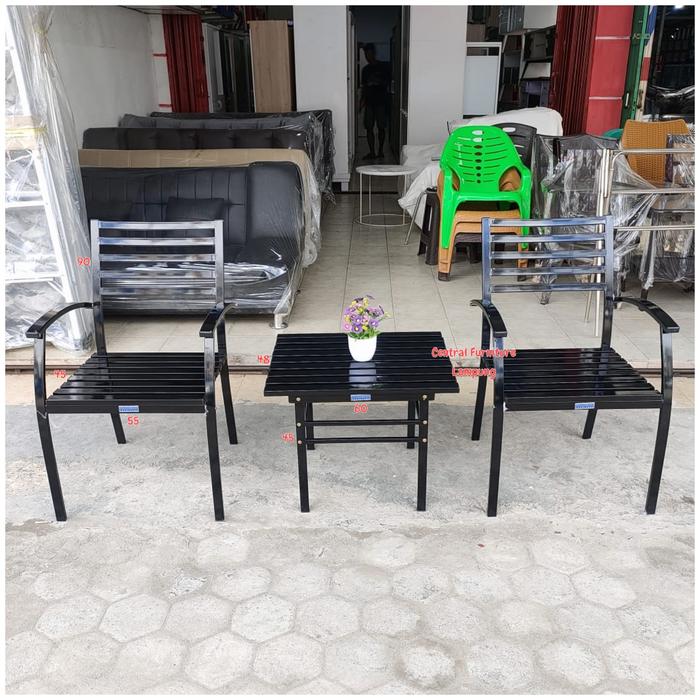 Jual Set Kursi Teras Besi Minimalis Hitam - Kota Bandar Lampung ...