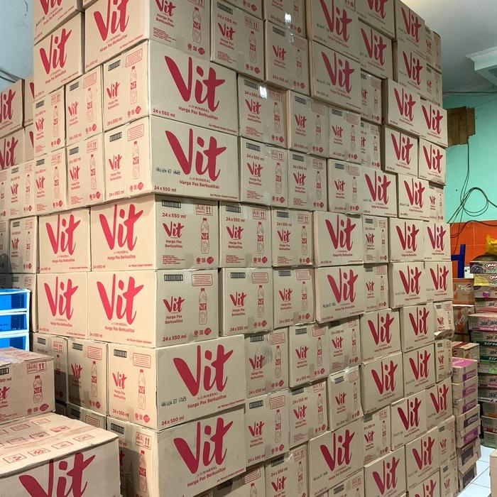 Jual Vit 550ml 1 dus isi 24 botol / air mineral / air putih / minuman ...