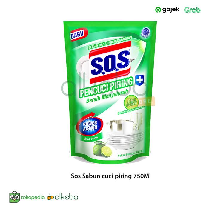 Jual SOS Sabun cuci pirng dishwashing liquid refill 750Ml - Kota ...