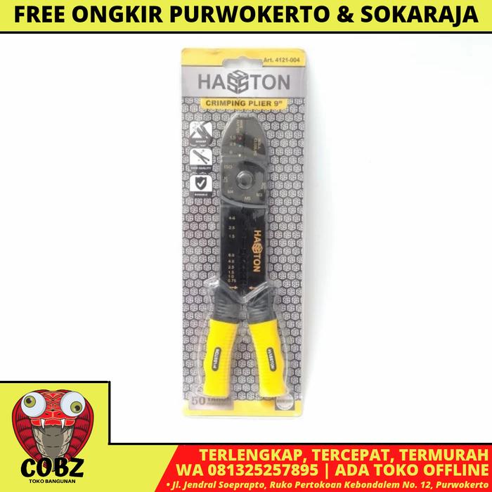 Jual 9 IN / HASTON Tang Crimping Kupas Potong Kulit Kabel Skun Ratchet ...