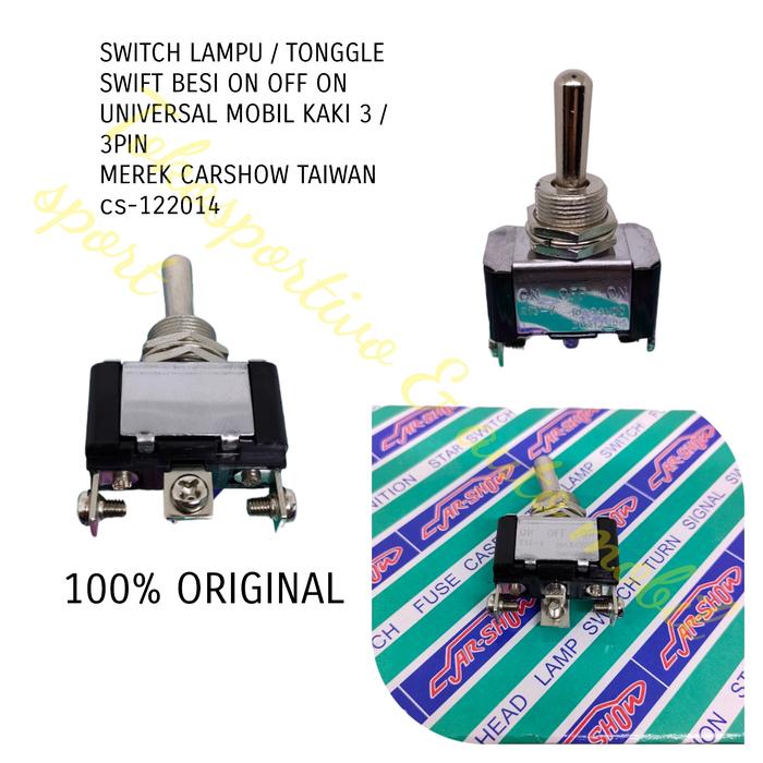 Jual SWITCH LAMPU TOGGLE SWITCH BESI ON OFF ON KAKI 3 CAR SHOW ...