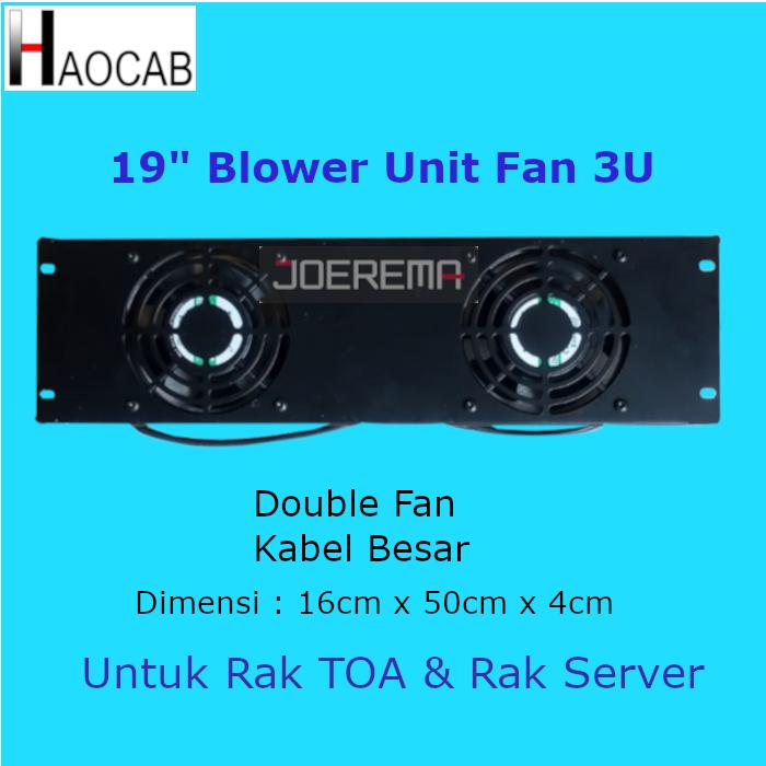 Jual 19" Blower Unit Double Fan atau 2 Fan 3U u Rak TOA Rak Server ...