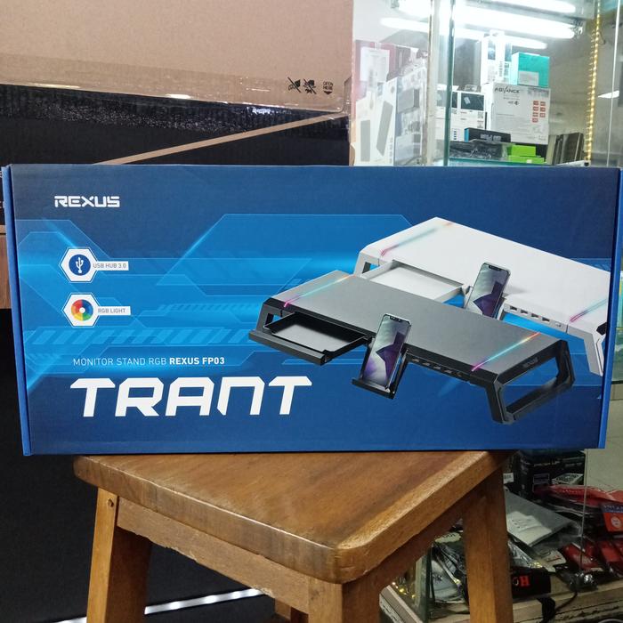 Jual REXUS TRANT Monitor Stand RGB Rexus FP03 USB Hub 3.0 Garansi Resmi ...