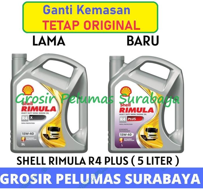 Jual Original Scan Oli Shell rimula R4X R4 Plus R4Plus galon 5ltr 5 ...
