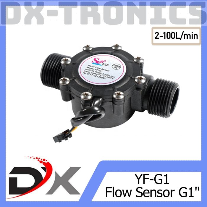 Jual Water flow sensor G1" YF-G1 Liquid Flow Sensor 1" 1 Inch - Jakarta ...
