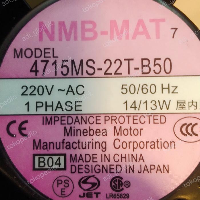 Jual FAN NMB-MAT 4715MS-22T-B50 220V-AC - Jakarta Barat - adi glodok | Tokopedia