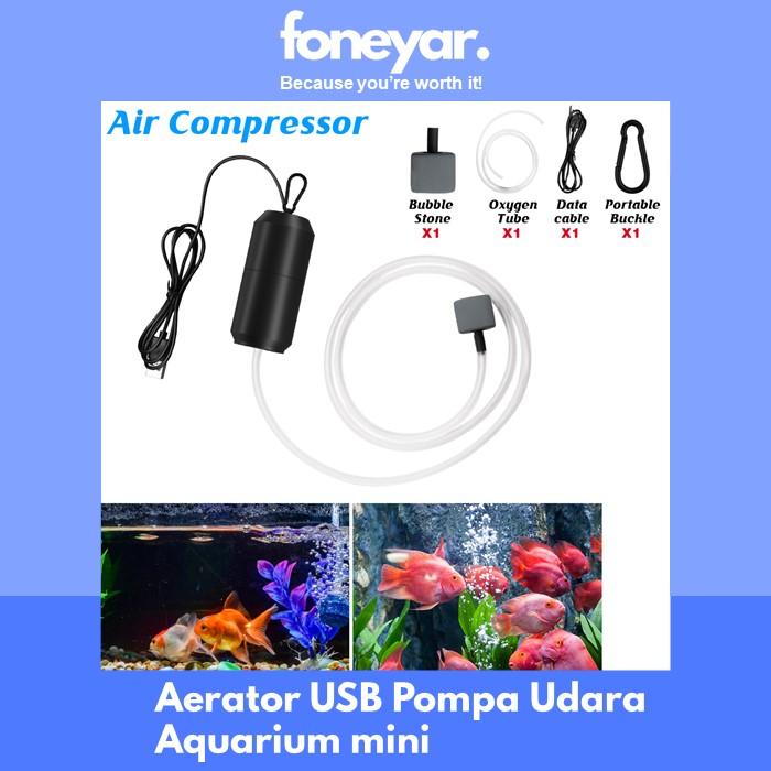 Jual Aerator USB Pompa Udara Aquarium mini Emergency mancing oksigen ...