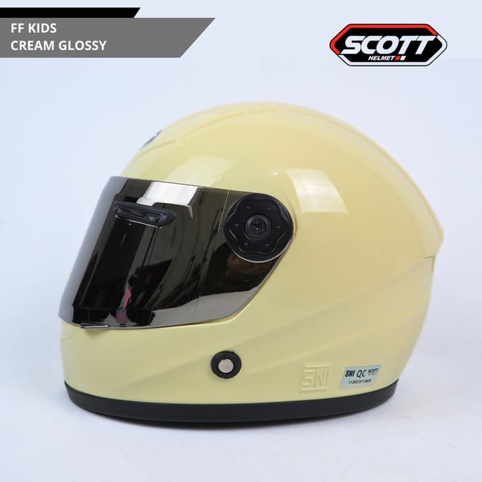 Jual Helm SCOTT FF KIDS / Cream Glossy / All Size / Helm Full Face Anak ...