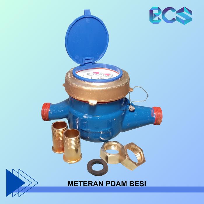 Jual ECS Shop - Meteran Air PDAM 1/2 Inci Body Besi Water Meter - Kota ...
