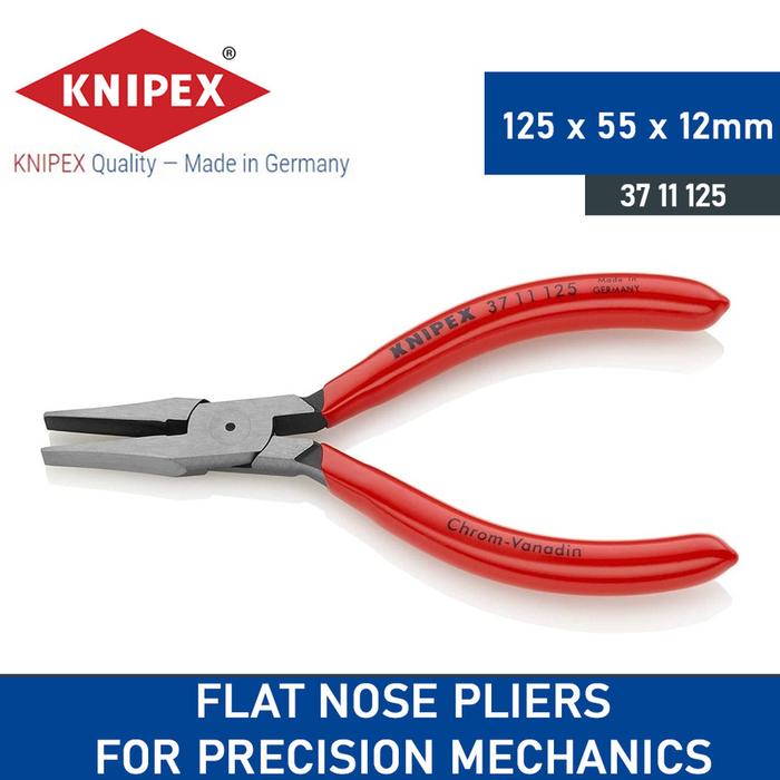Jual Tang Flat 37 11 125 KNIPEX Flat Nose Pliers for precision ...