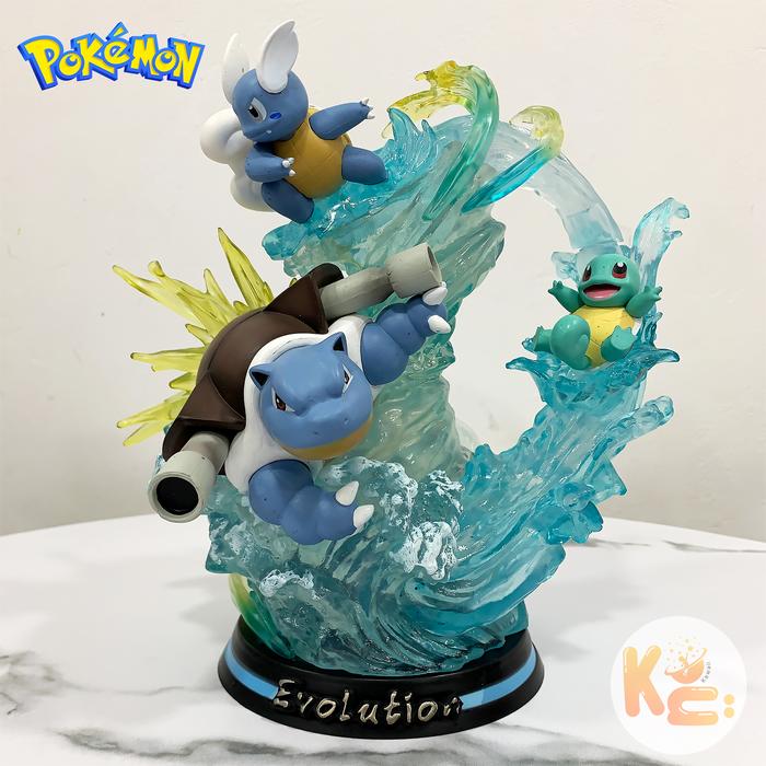 Promo Action Figure LED Pokemon Blastoise Evolution Squirtle Wartortle ...