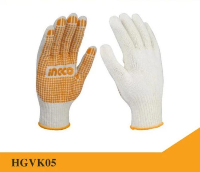 Jual SARUNG TANGAN KERJA PROYEK KAIN KATUN TEBAL BINTIK PVC INGCO ...