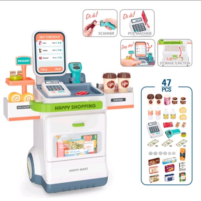 Jual Mainan Edukasi Anak Supermarket Set Trolley Di Seller Velvet Store ...