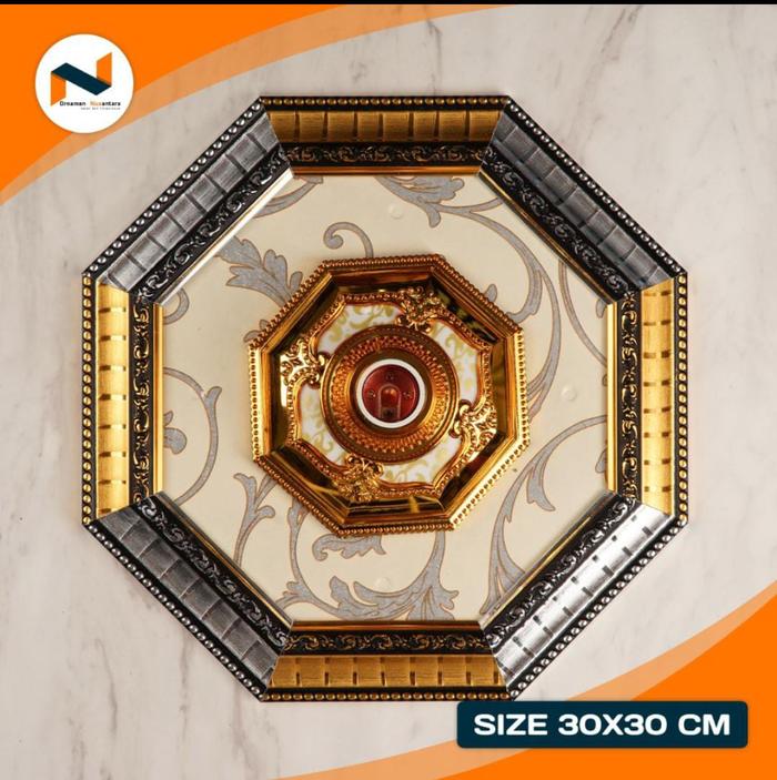 Promo ornamen lampu plafon PVC C 03 pentagon ukuran 30x30 cm bahan ...