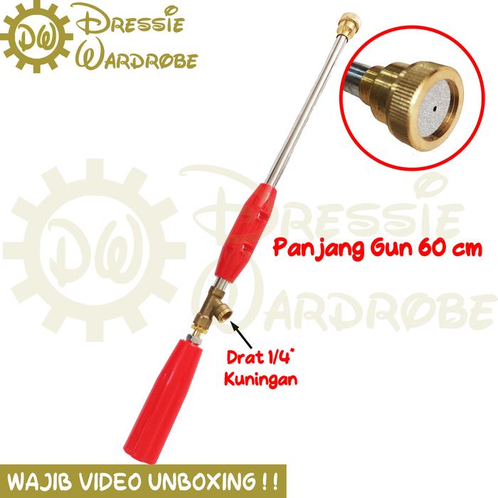 Jual Gun Spray Sprayer Doorsmeer 60 cm Kuningan Lurus Bengkok Drat 1/4 ...
