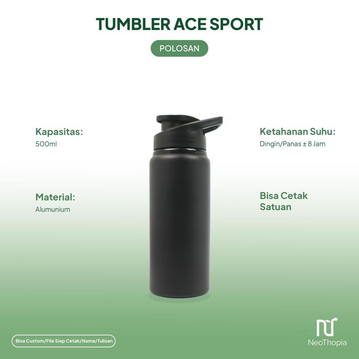 Jual Botol Minum Sepeda Custom Laser Grafir ACE Sport/Promosi Cetak Nama - Hitam, Polosan ...