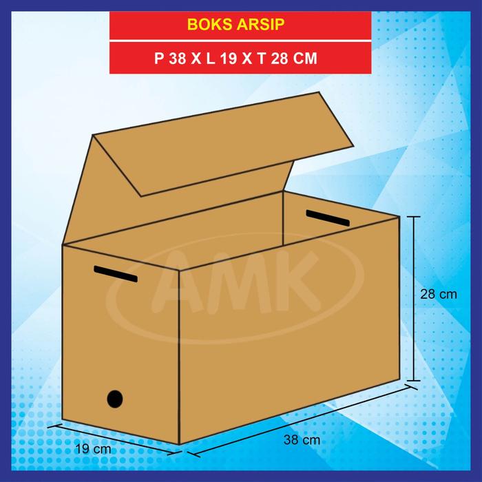 Jual Kardus Arsip / Box File / Boks Arsip (Ukuran 38 x 1 9 x 28) cm,Handle - Jakarta Selatan ...