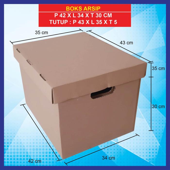 Jual UKURAN : 42 X 34 X 30 Kardus Arsip / Box File / Boks Arsip Besar - Jakarta Selatan - KARDUS ...